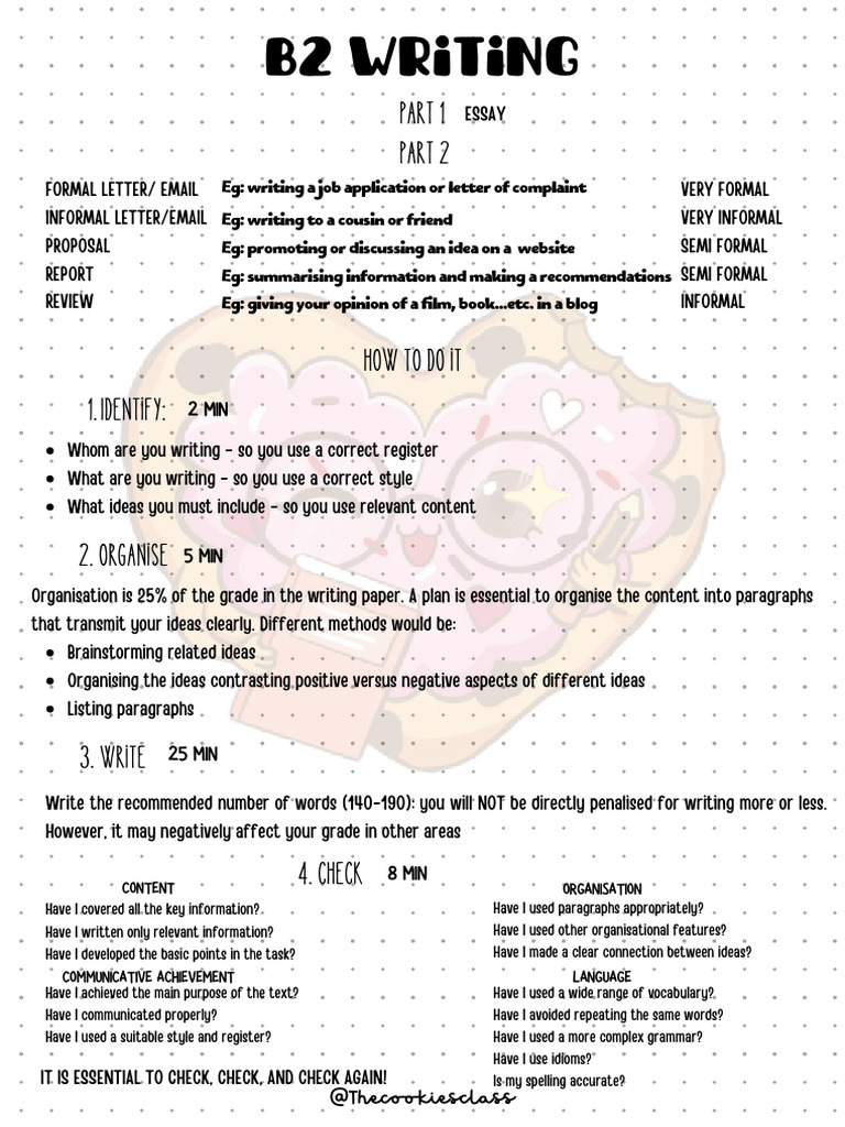 Writing b2 Apuntes Cookies | PDF | Essays | Paragraph