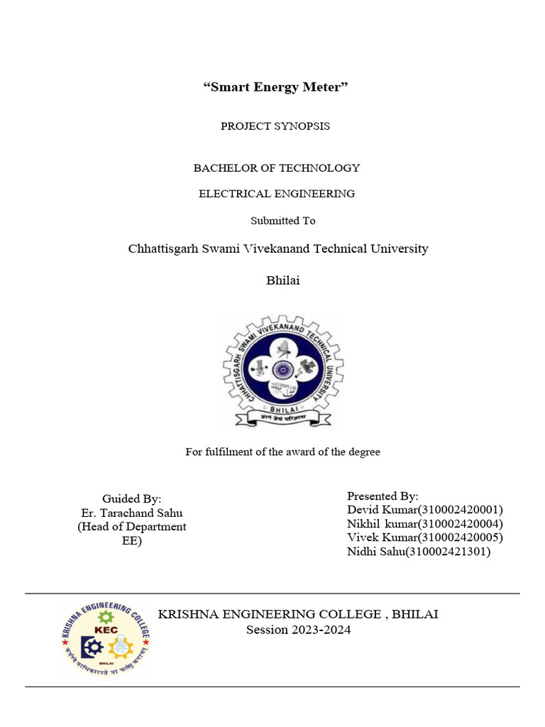Smart Meter Project for Engineers | PDF | Smart Grid | Electricity