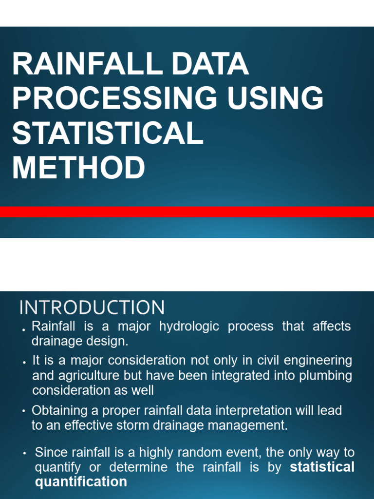 Statistical Rainfall Data Processing | PDF | Precipitation | Mean