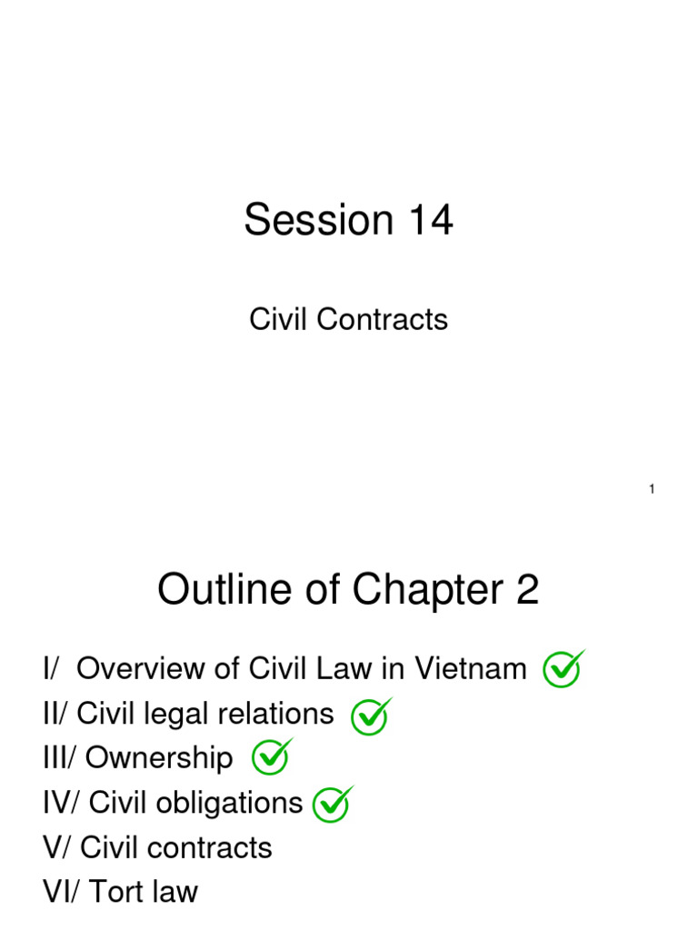 Introduction To Law - Topic 2 - Part 5 - Civil Contracts | Download ...