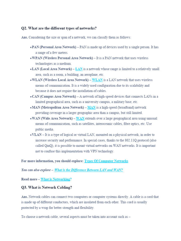 Network Engineer Exam Ans | PDF | Computer Network | Network Topology