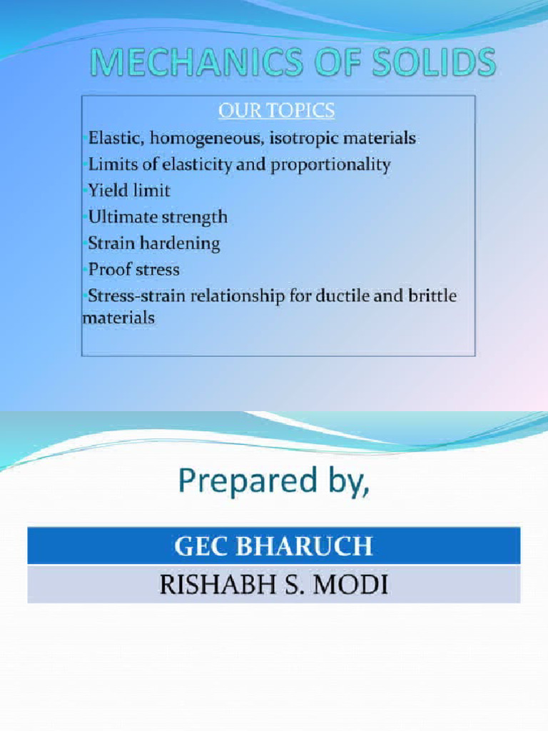 Solid Mechanics | PDF