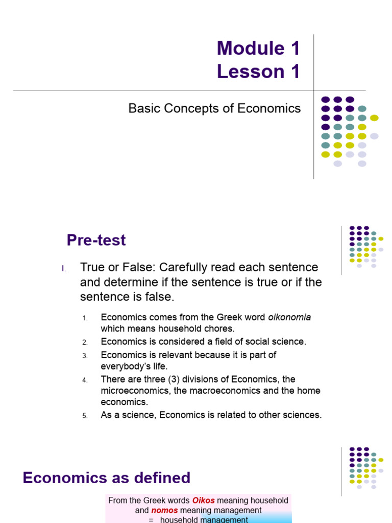 1 Basic Concept of Economics | PDF | Economics | Consumption (Economics)
