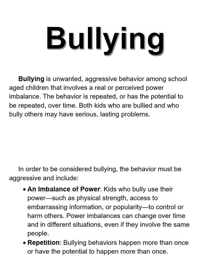 Understanding School Bullying Types | PDF | Bullying | Interpersonal ...