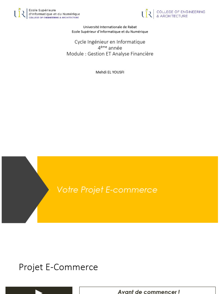 Démarrer un Projet E-Commerce Réussi | PDF | Commerce électronique ...
