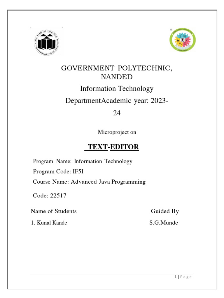 Ajp Microproject Pdf Software Computing 