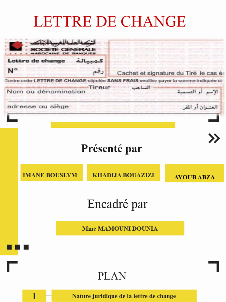 LA LETTRE DE CHANGE VF2 - | PDF | Lettre de change | Débiteur
