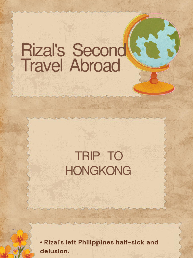 2nd Travel of Rizal | PDF | Spanish East Indies | Philippines–Spain Relations