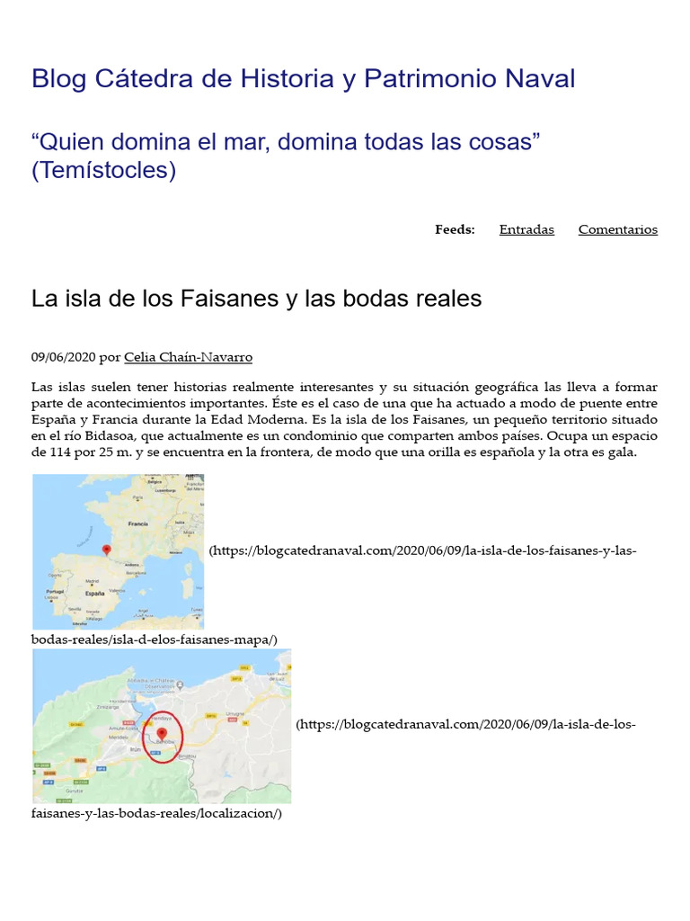 La isla de los Faisanes y las bodas reales _ Blog Cátedra de Historia y ...
