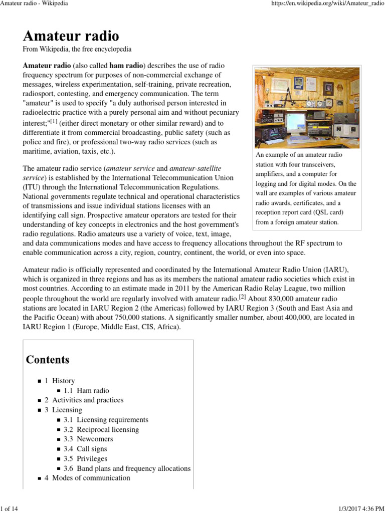 Amateur Radio-2017 | PDF | Amateur Radio | Radio Spectrum