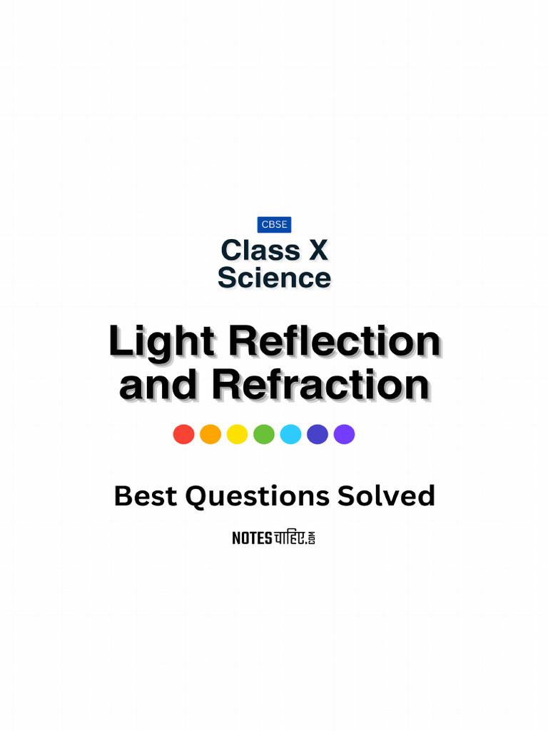 Light and Reflection IMP Question Solved | PDF