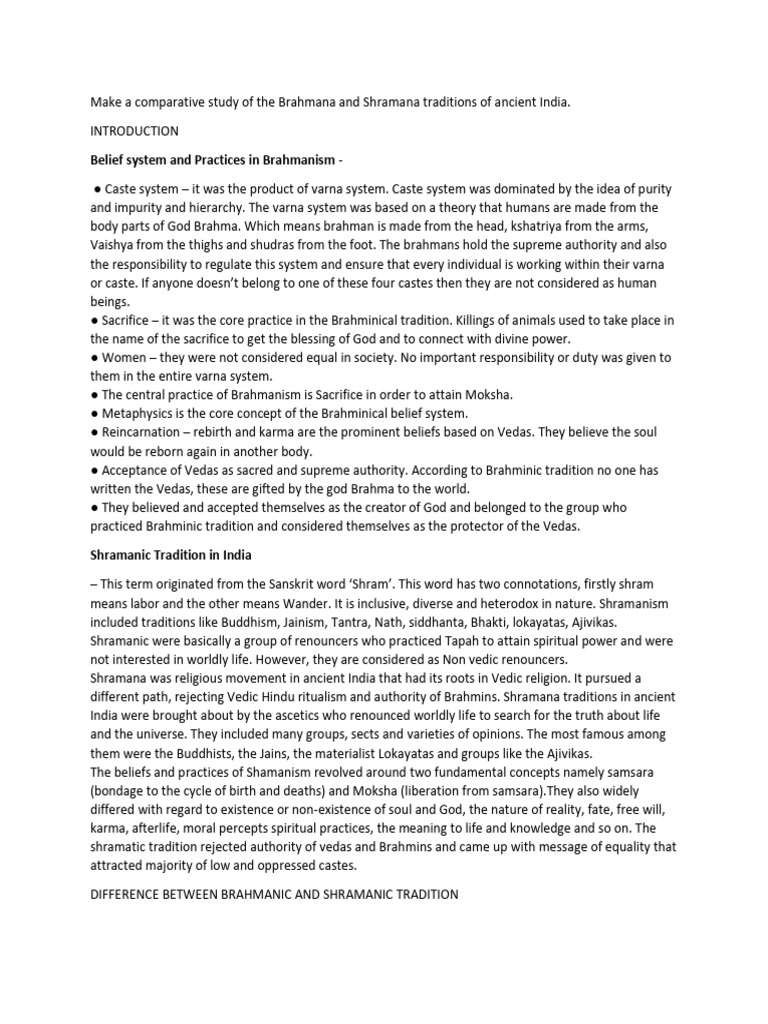 Brahmana and Shramana Tradit | PDF | Moksha | Indian Religions