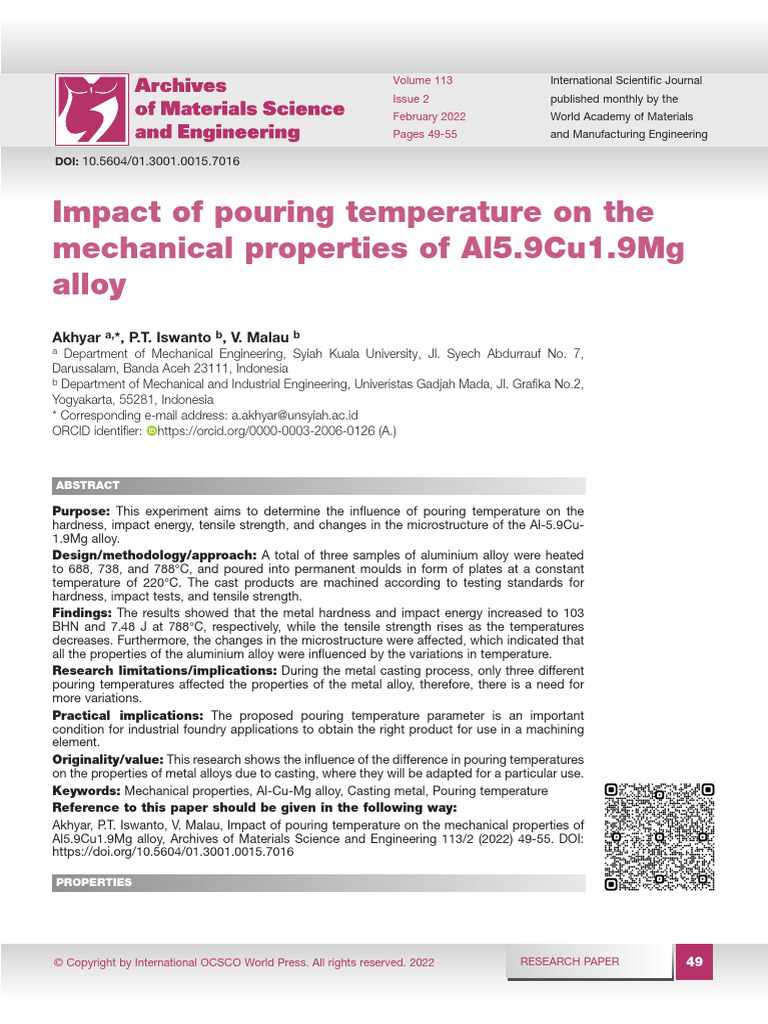 Impact_of_pouring_temperature_on_th | PDF | Alloy | Microstructure