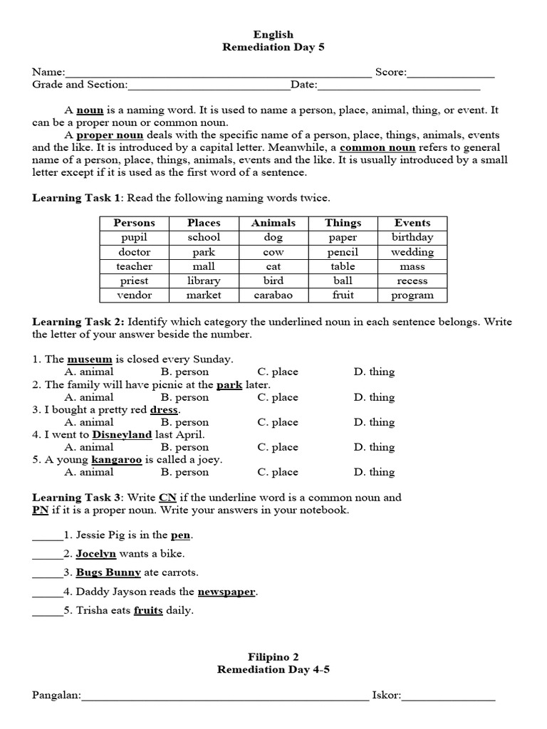 Day 5 Worksheet | PDF | Semantics | Linguistics