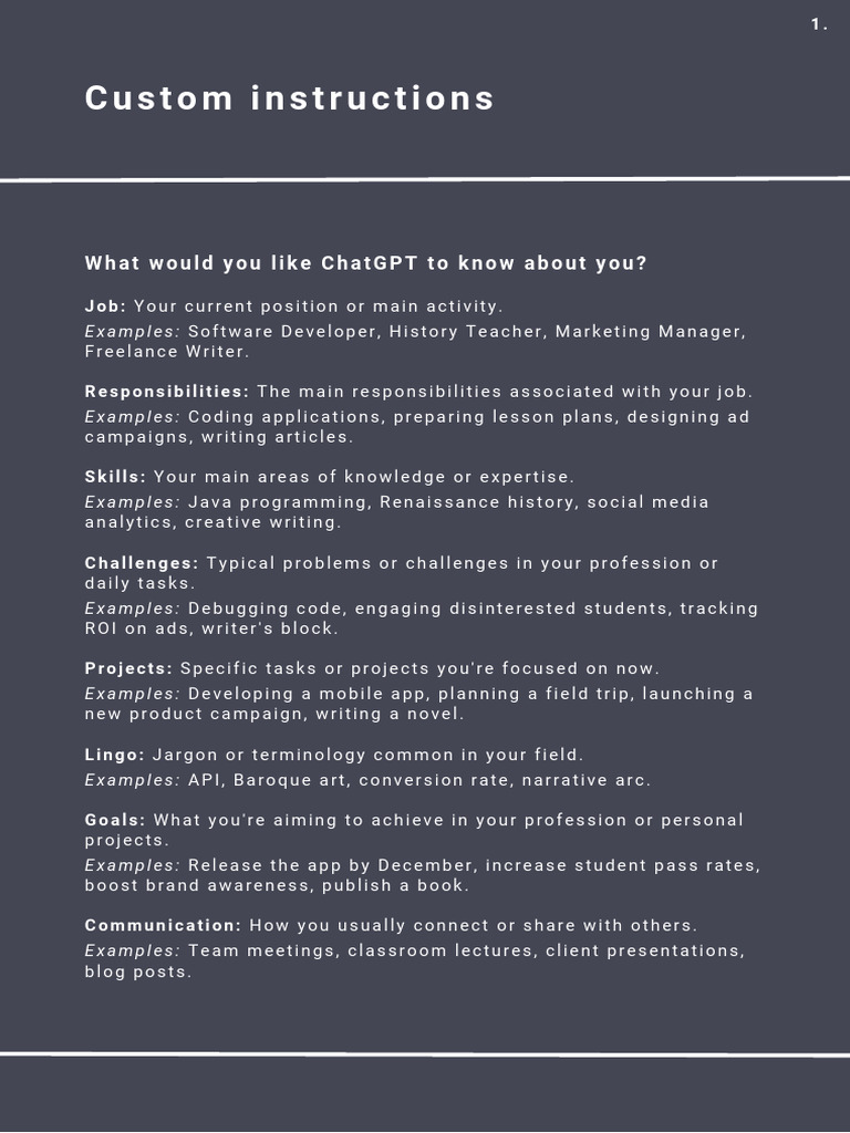 Custom+Instructions+Examples | PDF | Computer Programming | Software Bug