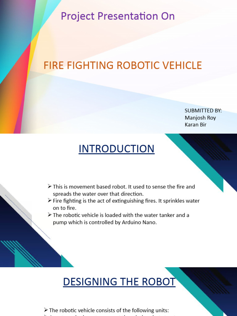 Fire Fighting Robot | PDF | Arduino | Electrical Engineering