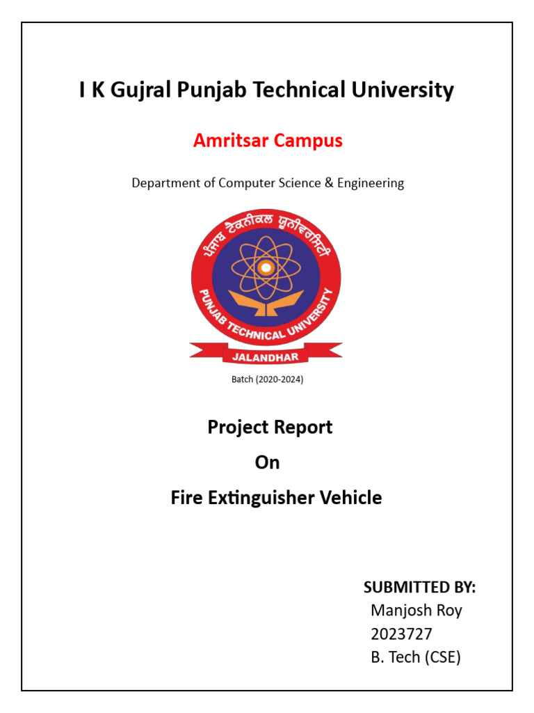Fire Extinguisher Report Pdf Robot Robotics