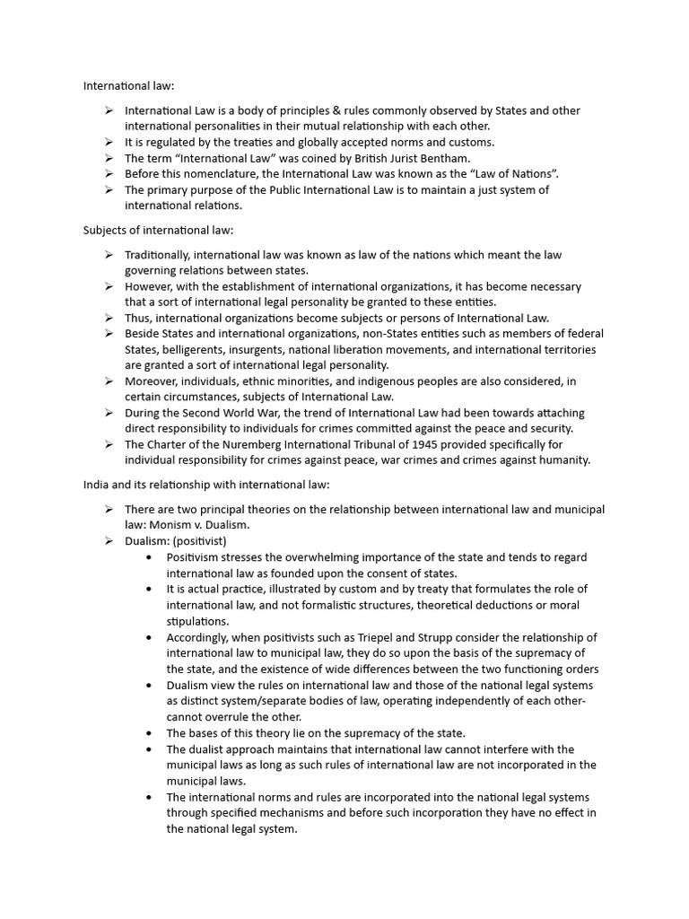 Module 1 | PDF | International Law | Political Science