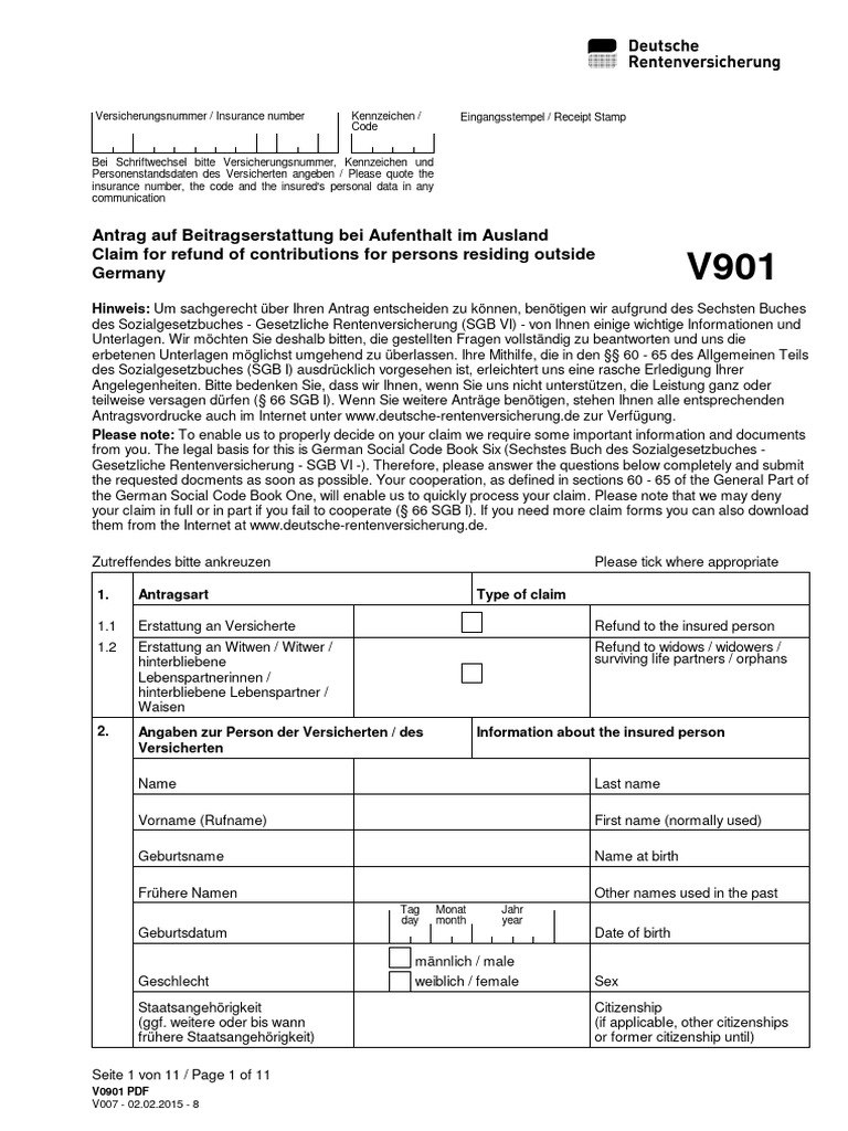 Formular v901 Data | PDF