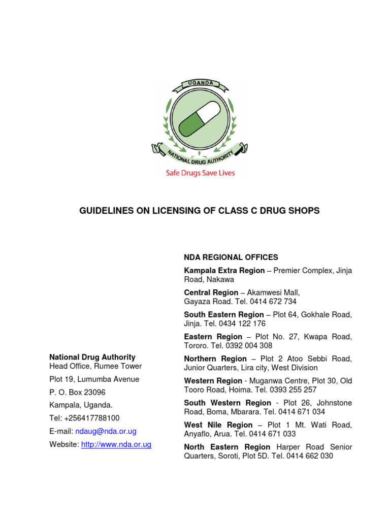 Guidelines On Licensing of Class C Drug Shops | PDF | Identity Document ...