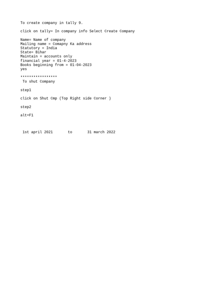 Creation of Company - Notes 1 | PDF