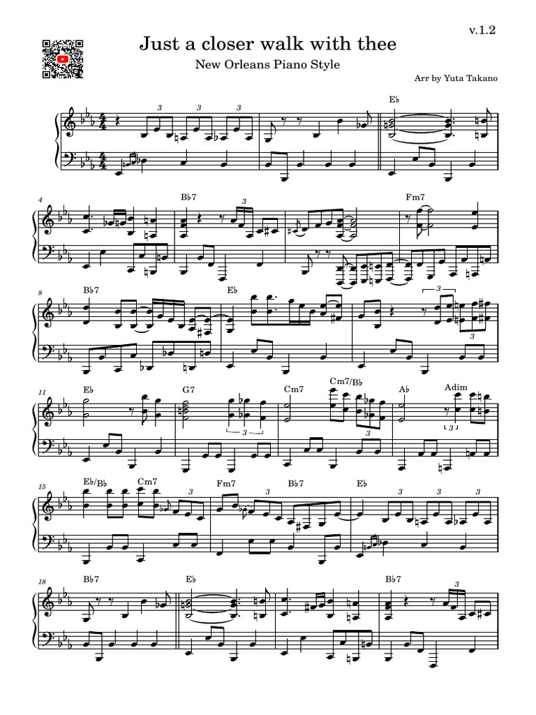 Just A Closer Walk With Thee | PDF