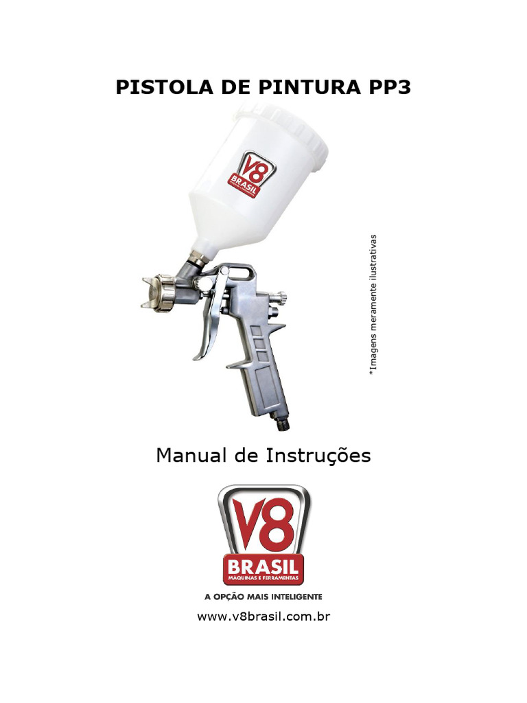 Manual Pistola de Pintura PP3 Julho 2018 V2.1 | PDF | Válvula | Tinta