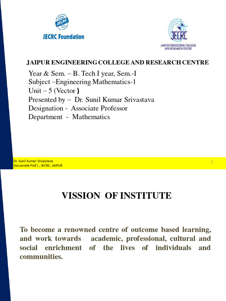 unit 5 -part-II vector | PDF | Integral | Mathematical Concepts