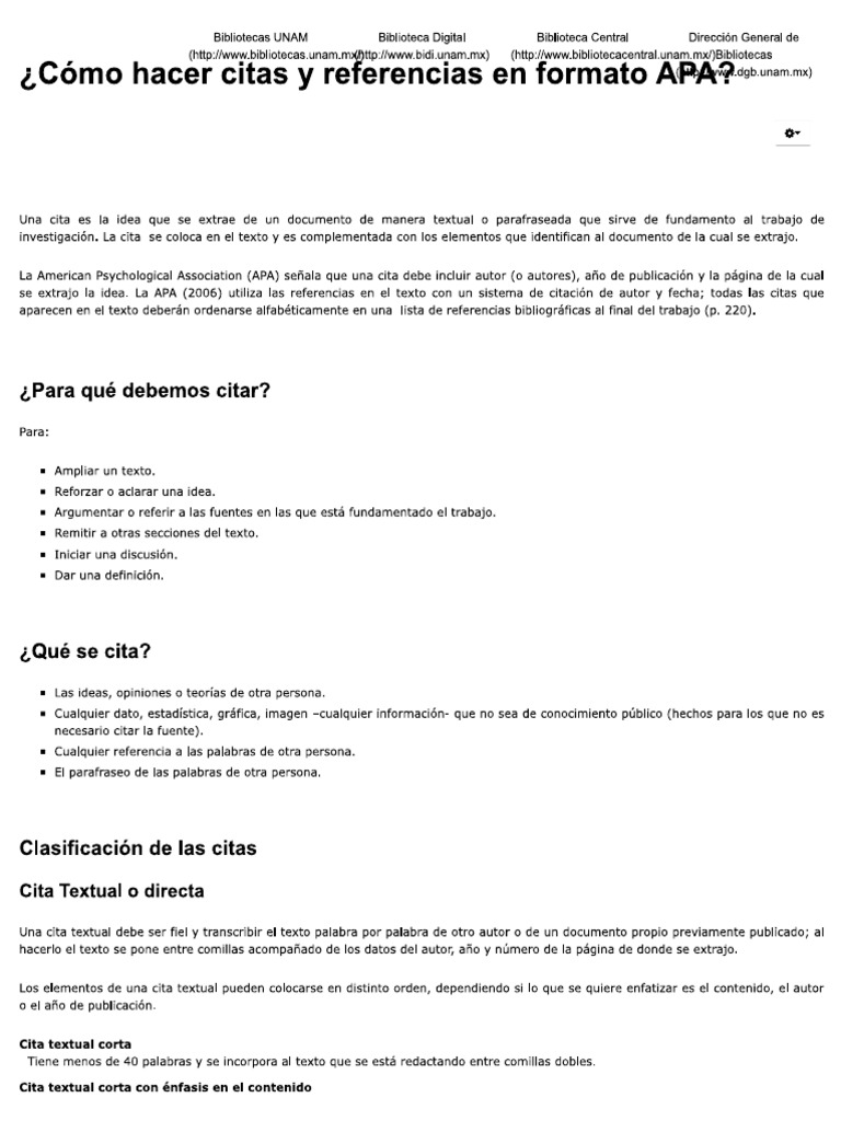 Cómo Hacer Citas y Referencias en Formato APA | PDF