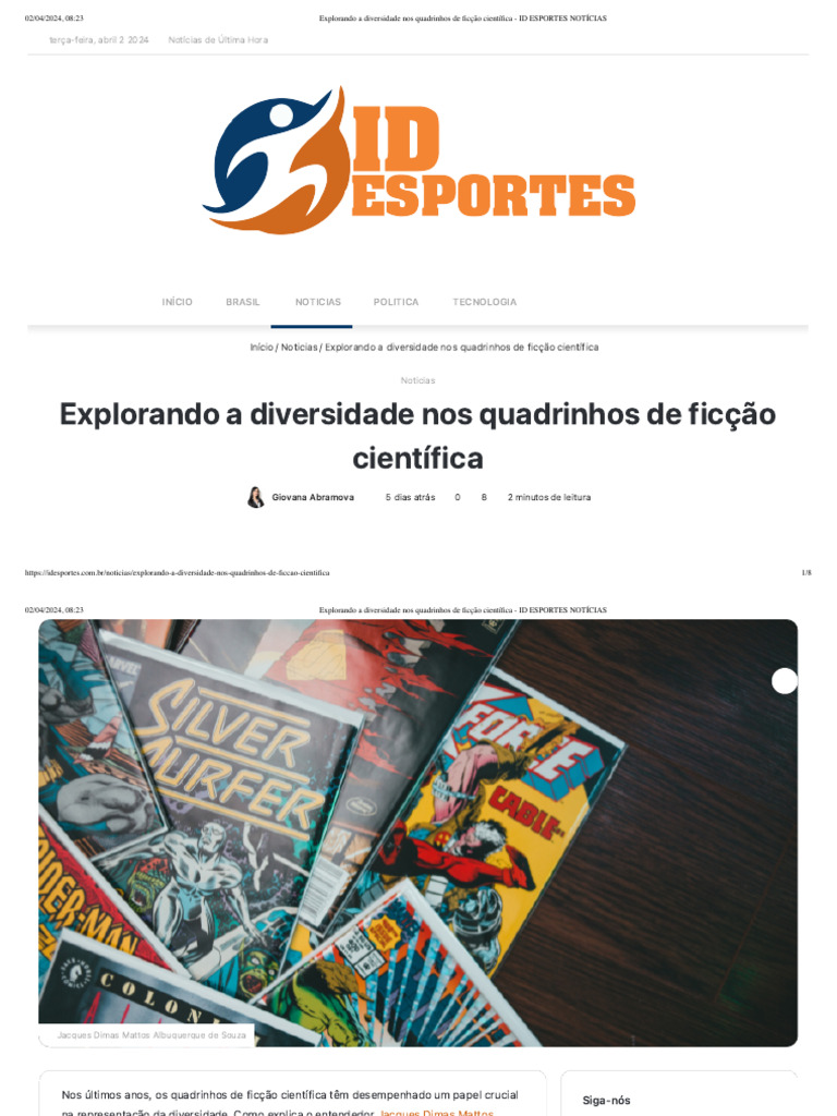 Explorando A Diversidade Nos Quadrinhos de Ficção Científica - Jacques ...