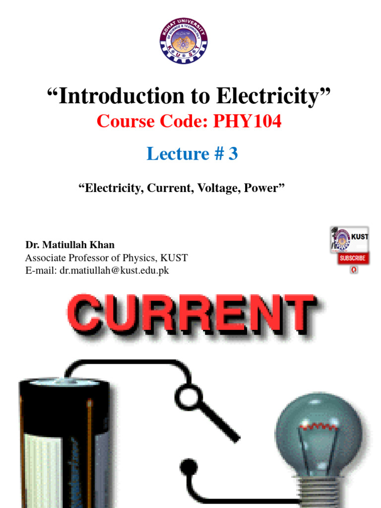 Introduction To Electricity Lecture, Detail | PDF | Voltage ...