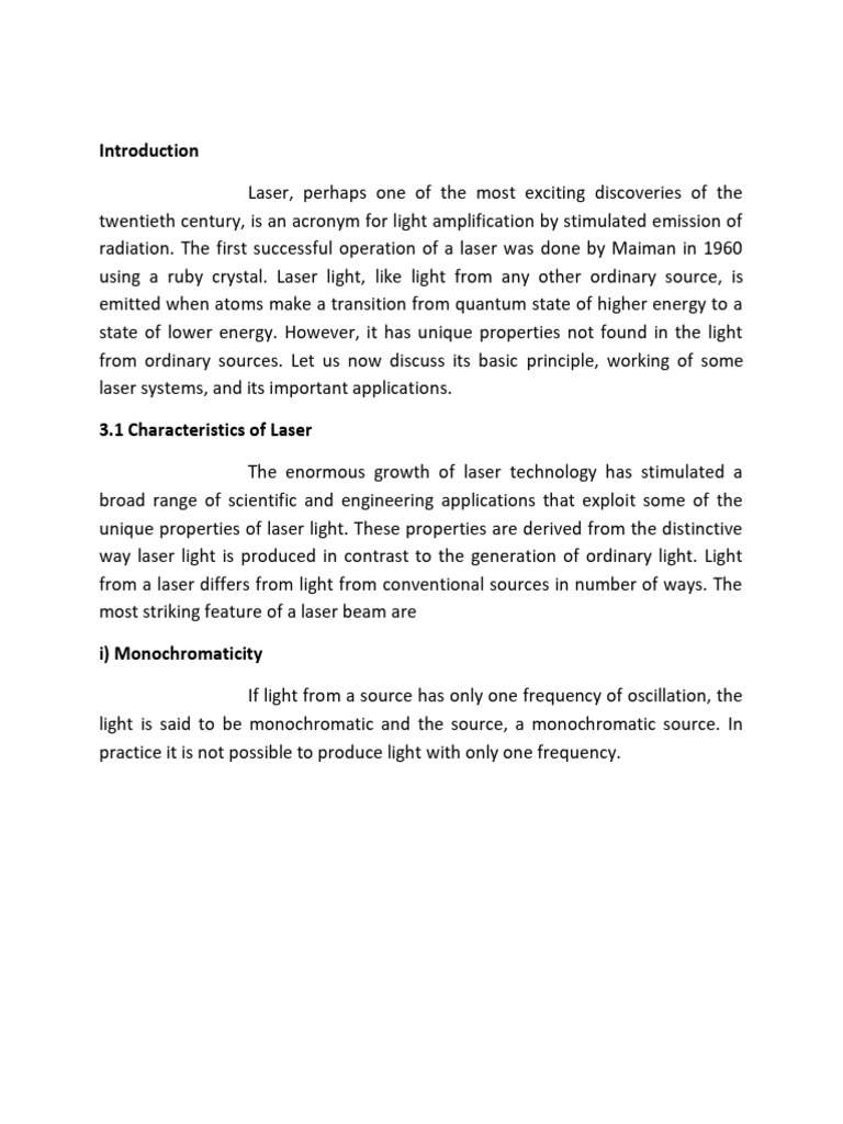Module 4_Compiled_Laser Physics | PDF | Laser | Photon