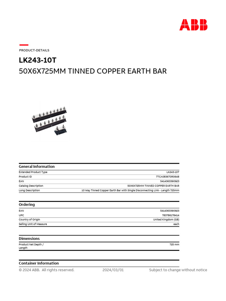 7TCA083670R0648 lk243 10t | PDF | Electrical Engineering | Electricity