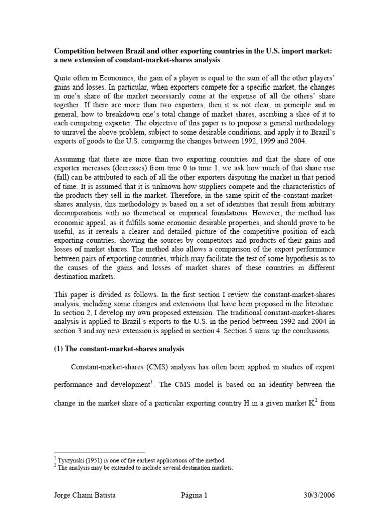 CMS - Brasil e EUA | PDF | North American Free Trade Agreement | Leather