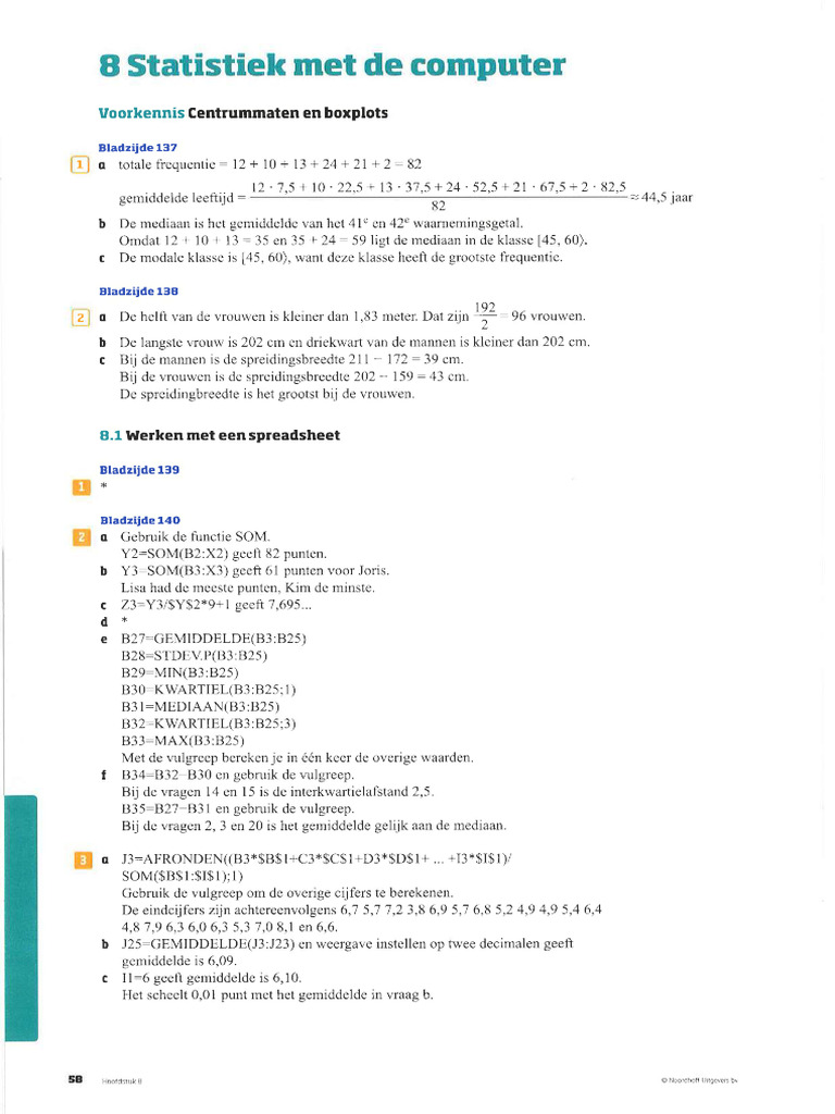Uitwerkingen H8 Par1 | PDF
