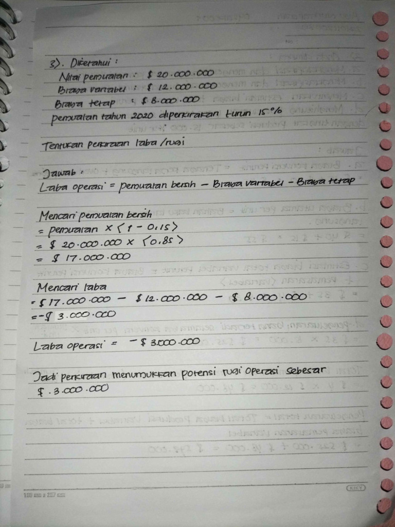 JAWABAN SOAL NO 3 - Ayu Nurhafizah - Akuntansi Biaya - Pert 2 | PDF