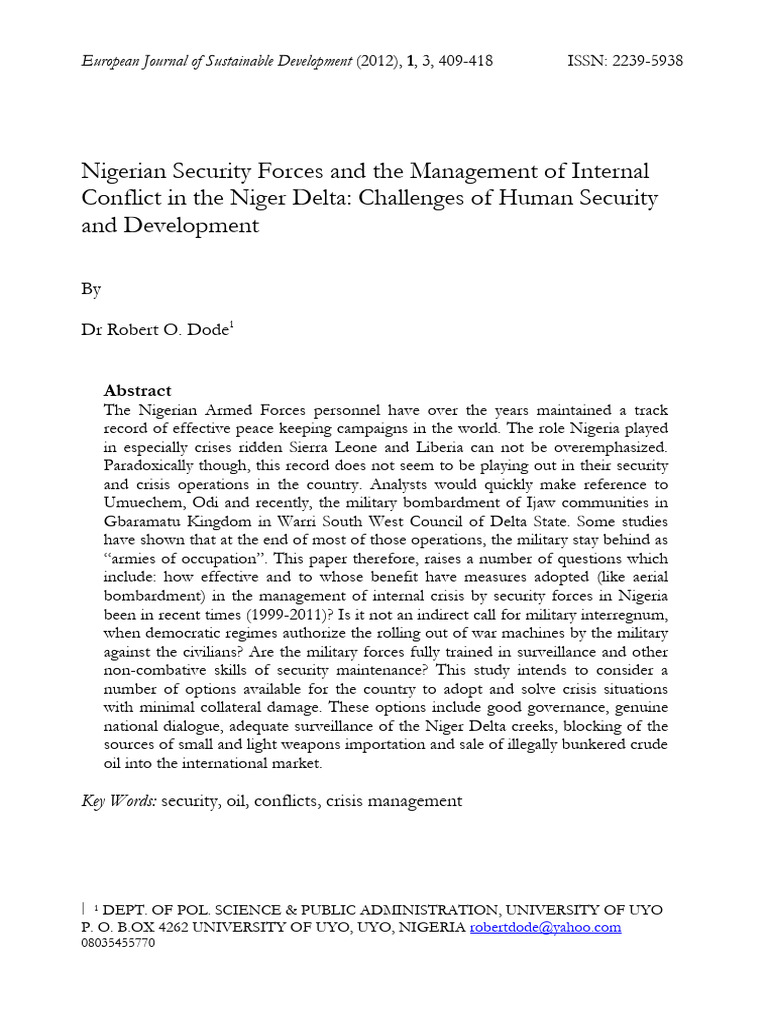 Rdode 409-418 | PDF | Nigeria | Peacekeeping