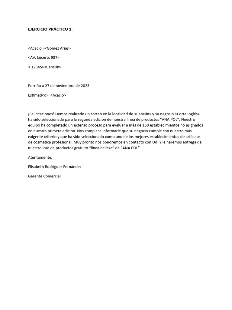 Selección de Negocios para ANA POL | PDF