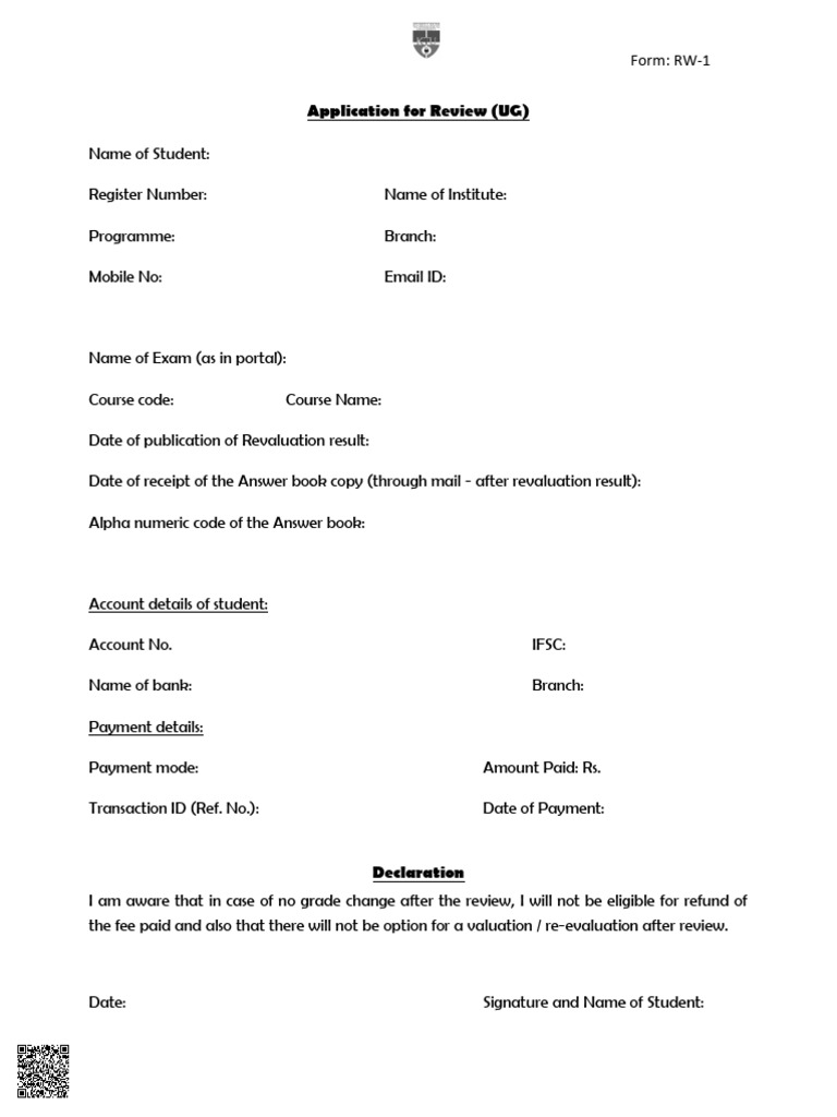 Review Form UG | PDF | Payments