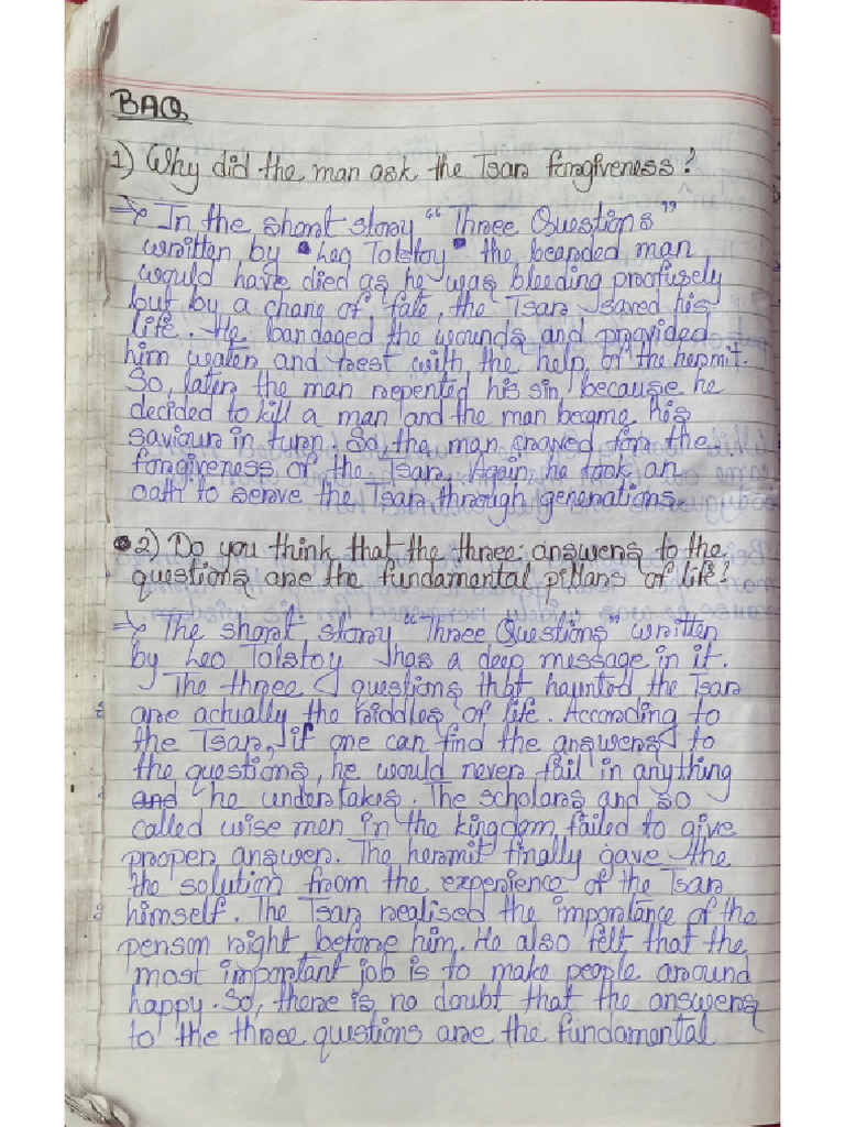 Three Questions | PDF