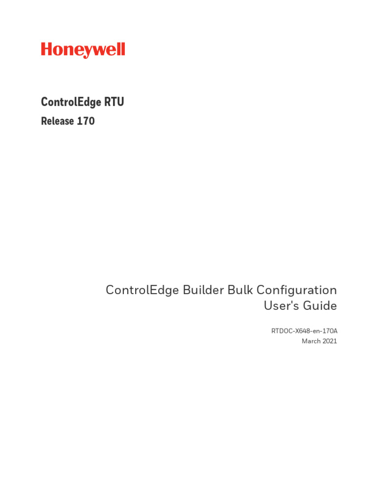 ControlEdge Builder Bulk Configuration Users Guide - RTDOC-X648-en-170A | PDF | 64 Bit Computing ...