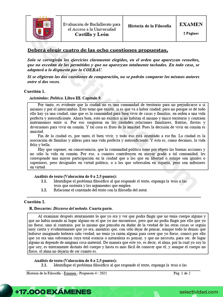 (Selectividad - Com) - Castilla-Y-Leon - Filosofia - 2021 ...
