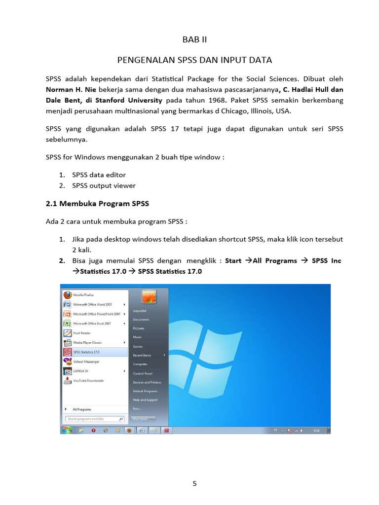Bab Ii Pengenalan SPSS & Input Data | PDF