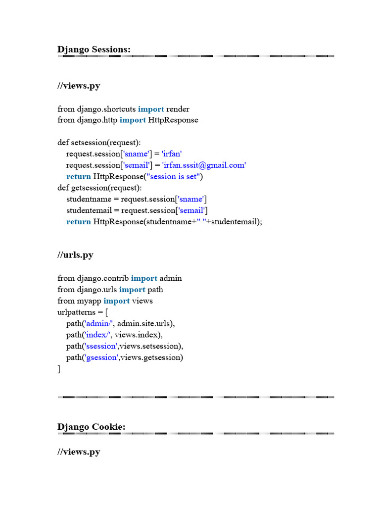 Django Sessions Cookies Pdf