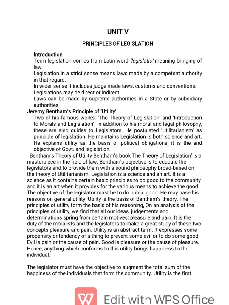 Unit V | Download Free PDF | Utilitarianism | Pleasure
