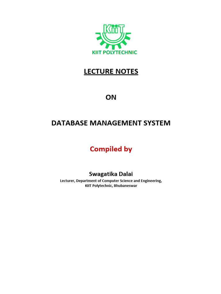 4th Sem CSE Database Management System | PDF | Databases | Relational ... 4th Sem CSE Database Management System | PDF | Databases | Relational ...