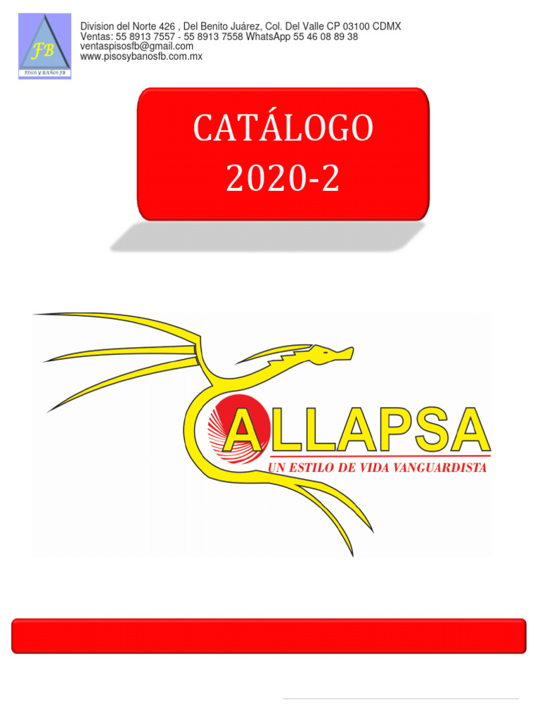 ALLAPSA CATÁLOGO 2020-2 | PDF | Lavabo | Materiales de construcción