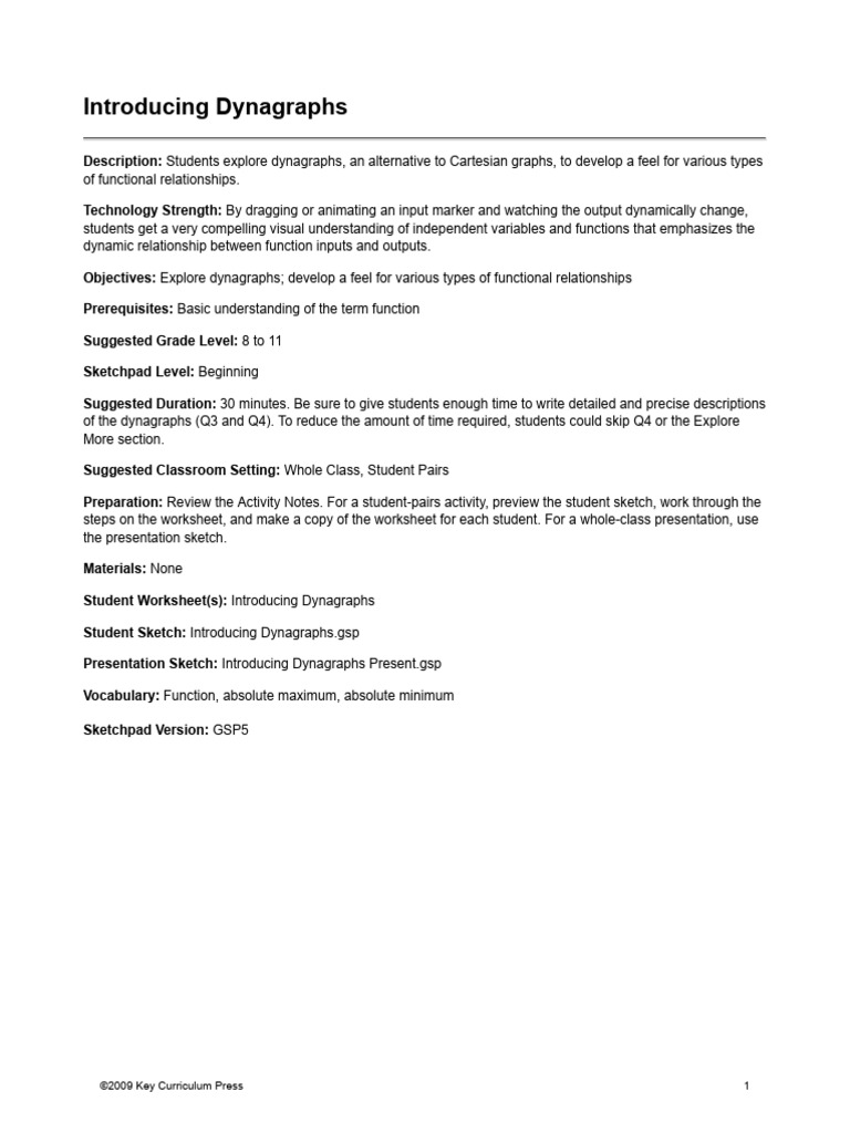 Dynagraphs: Exploring Functional Relationships | PDF