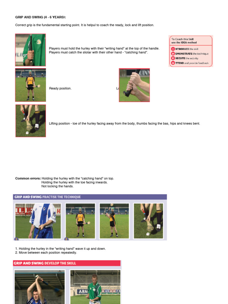 Hurling Skills Coaching Info | Download Free PDF | Foot