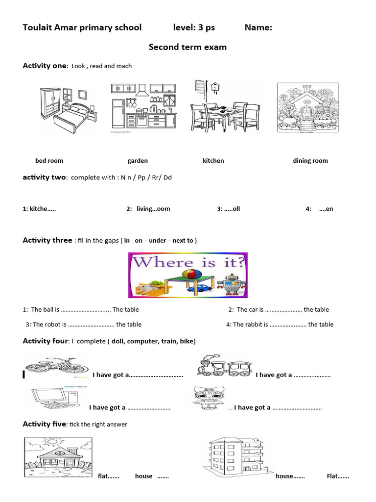 Primary School Exam Activities | PDF